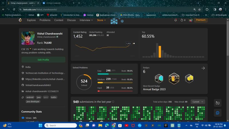 Vishal Chandravanshi on LinkedIn: #consistencymatters #codingjourney # ... Vishal Chandravanshi on LinkedIn: #consistencymatters #codingjourney # ...