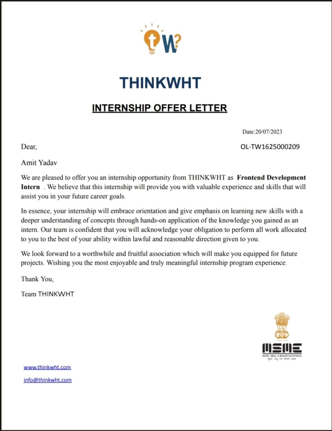 Amit Yadav on LinkedIn: #connections #thinkwht #frontenddeveloper # ... Amit Yadav on LinkedIn: #connections #thinkwht #frontenddeveloper # ...