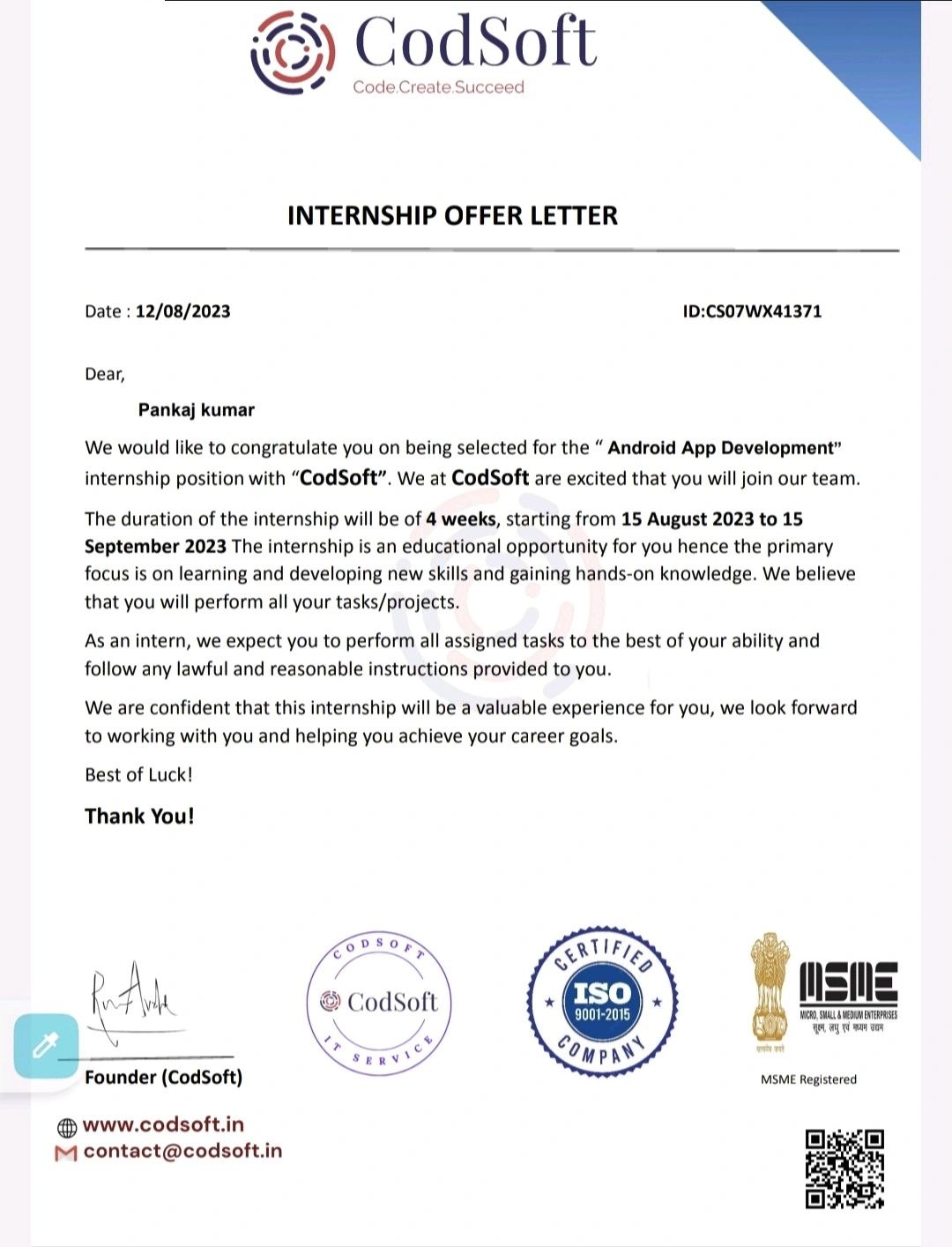 Pankaj Kumar on LinkedIn: #connections #codsoft #intership Pankaj Kumar on LinkedIn: #connections #codsoft #intership