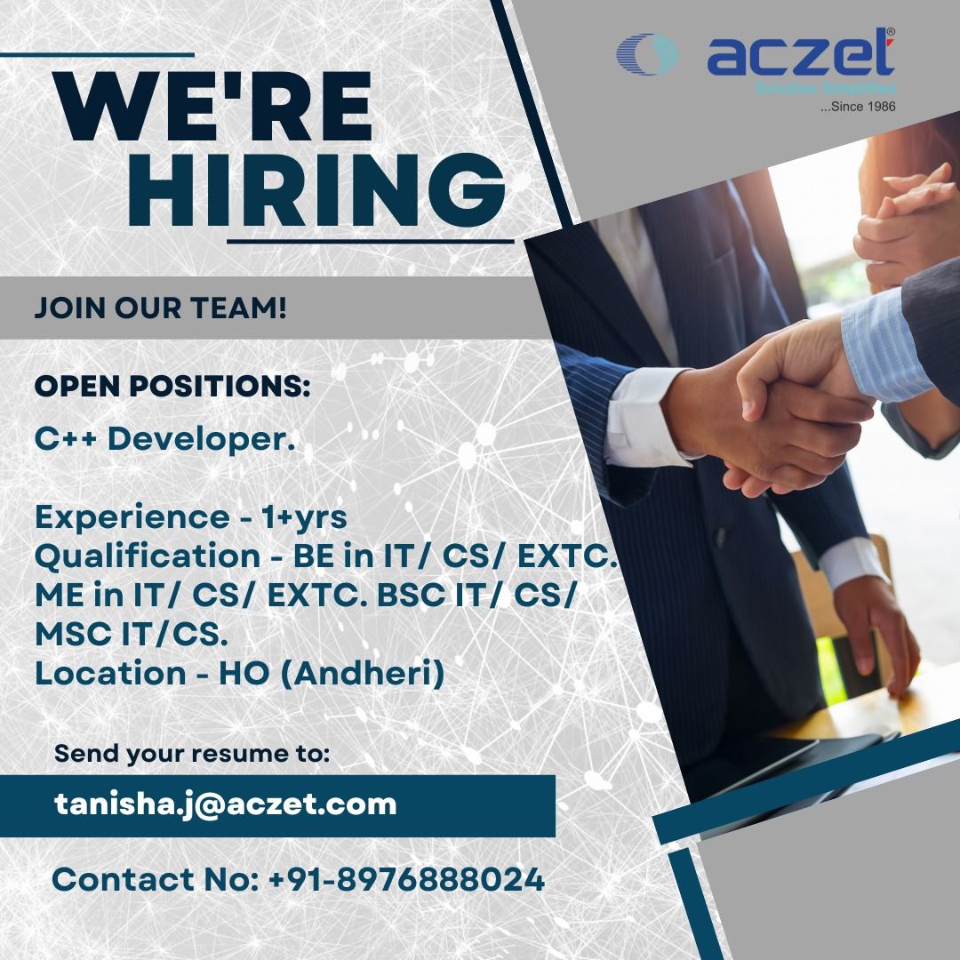 Ratnesh Tiwari on LinkedIn: #cplusplus #cpp #cplusplusjobs Ratnesh Tiwari on LinkedIn: #cplusplus #cpp #cplusplusjobs