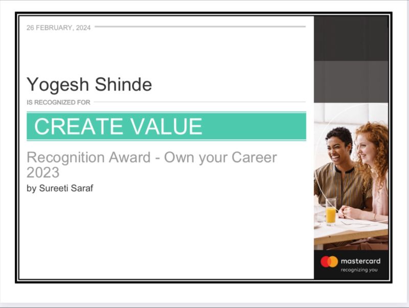 Yogesh Shinde on LinkedIn: #mastercardemployee Yogesh Shinde on LinkedIn: #mastercardemployee