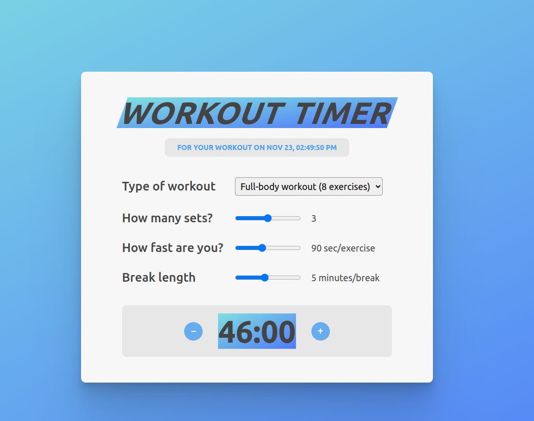 Andrei Indries on LinkedIn: ReactJs Workout Timer App (based on Jona's ... Andrei Indries on LinkedIn: ReactJs Workout Timer App (based on Jona's ...