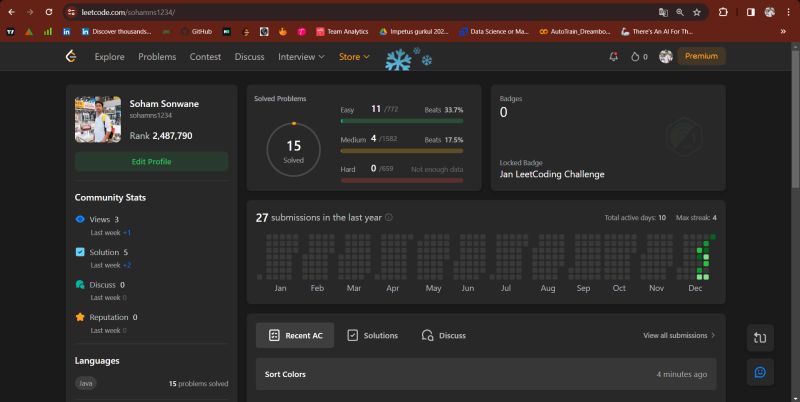 Completed LeetCode DSA Challenge | Soham Sonawane posted on the topic ... Completed LeetCode DSA Challenge | Soham Sonawane posted on the topic ...