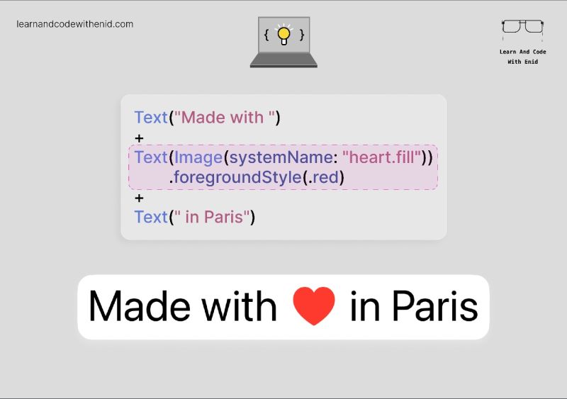 Add images within text in SwiftUI💡 → learnandcodewithenid.com | Learn ... Add images within text in SwiftUI💡 → learnandcodewithenid.com | Learn ...