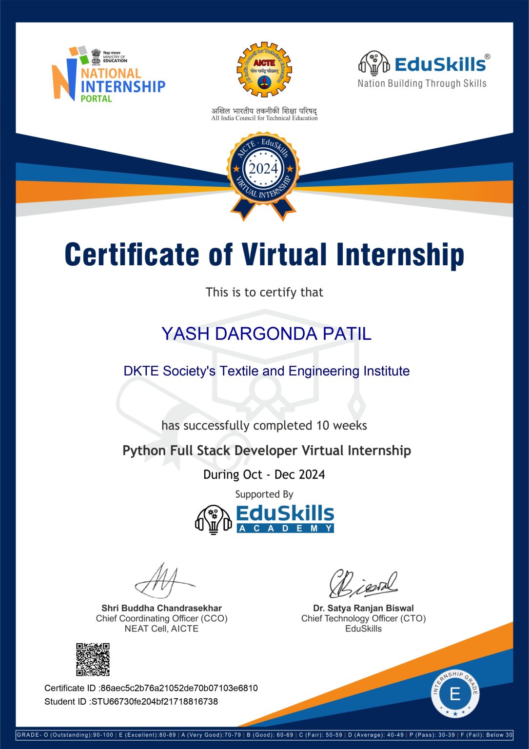 Yash Patil on LinkedIn: #python #fullstackdevelopment #certification # ... Yash Patil on LinkedIn: #python #fullstackdevelopment #certification # ...