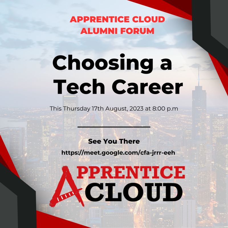 Apprentice Cloud on LinkedIn: #techcareerwebinar #apprenticecloud # ... Apprentice Cloud on LinkedIn: #techcareerwebinar #apprenticecloud # ...