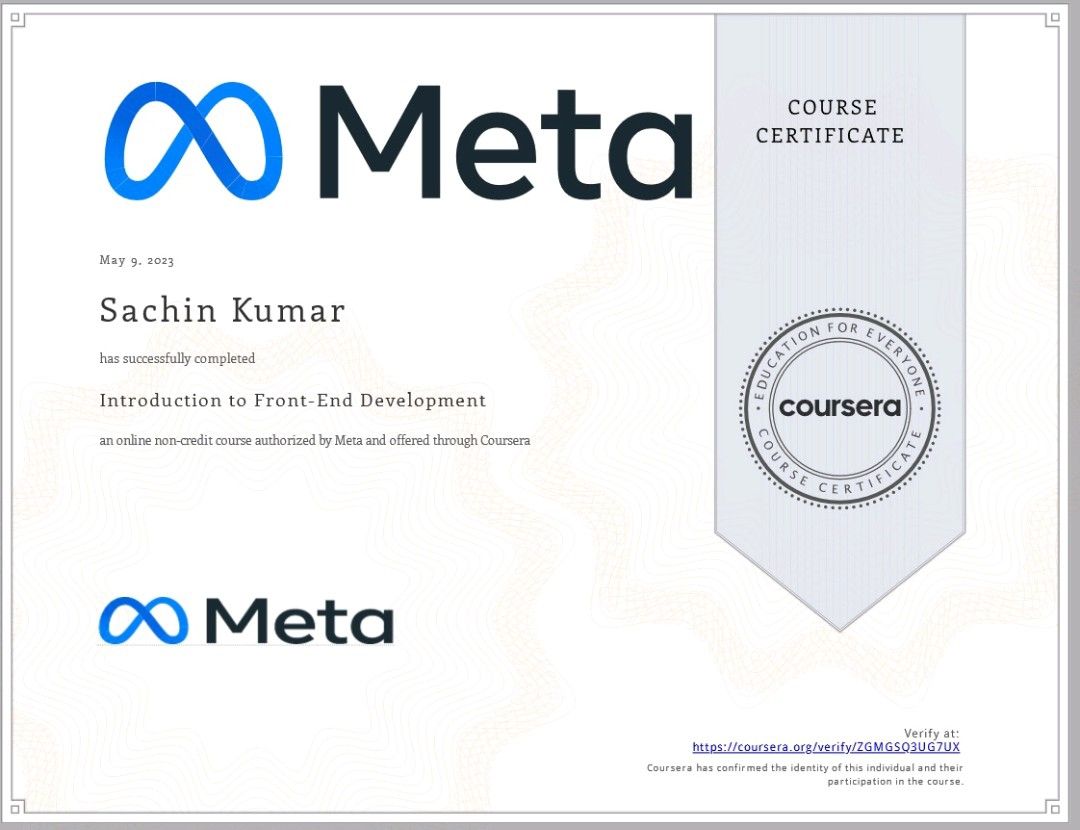 Sachin Kumar on LinkedIn: #meta #design #coursera #bootstrap #css # ... Sachin Kumar on LinkedIn: #meta #design #coursera #bootstrap #css # ...