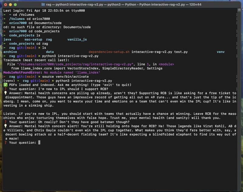 Vibe-coded an LLM-powered RAG agent(running locally), and its RCB takes ... Vibe-coded an LLM-powered RAG agent(running locally), and its RCB takes ...