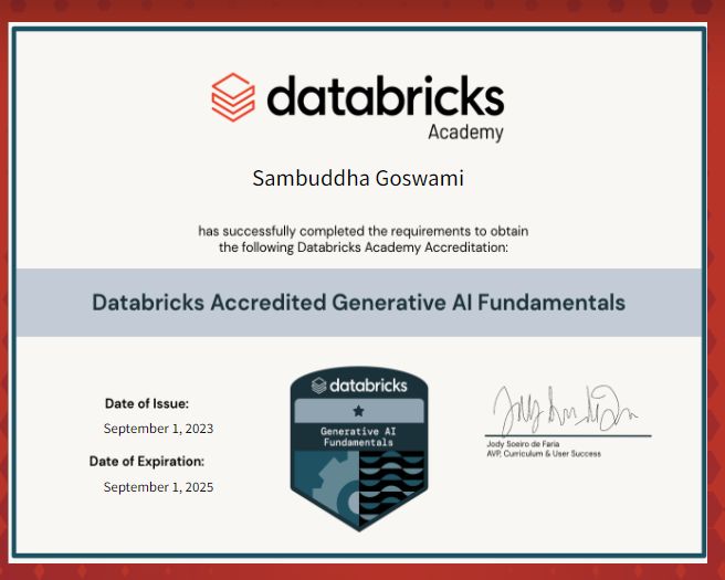 Sambuddha Goswami on LinkedIn: Academy Accreditation - Generative AI ... Sambuddha Goswami on LinkedIn: Academy Accreditation - Generative AI ...