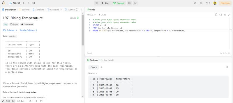๐ **Day 9 of the 50 SQL Question Challenge on LeetCode!** ๐ | Mayank Khare ๐ **Day 9 of the 50 SQL Question Challenge on LeetCode!** ๐ | Mayank Khare