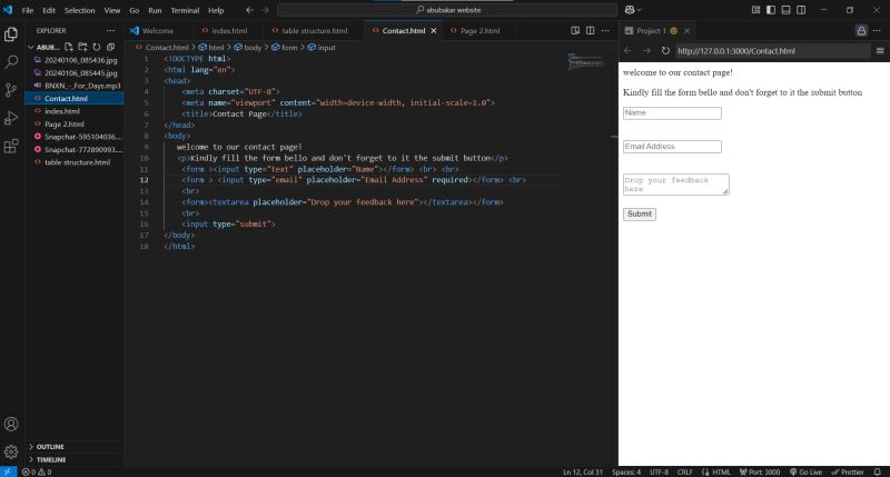 #day1 #webdev #html #learningtocode #techwithachiever | Abubakar Abubakar #day1 #webdev #html #learningtocode #techwithachiever | Abubakar Abubakar