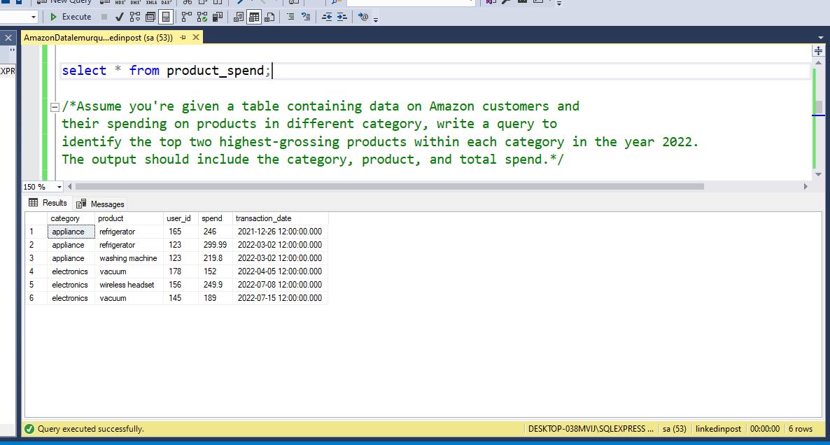 #sql #sqlqueries #sqldeveloper #dataanalytics #linkedincommunity ... #sql #sqlqueries #sqldeveloper #dataanalytics #linkedincommunity ...