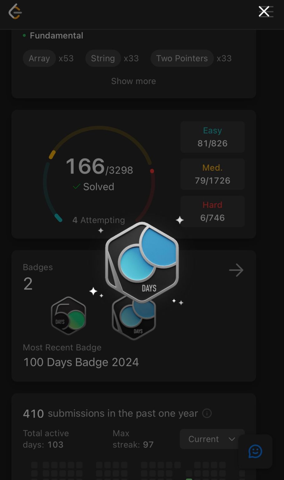 Abdul Ghaffar on LinkedIn: Conpleted 100 days on leetcode. Consistency ... Abdul Ghaffar on LinkedIn: Conpleted 100 days on leetcode. Consistency ...