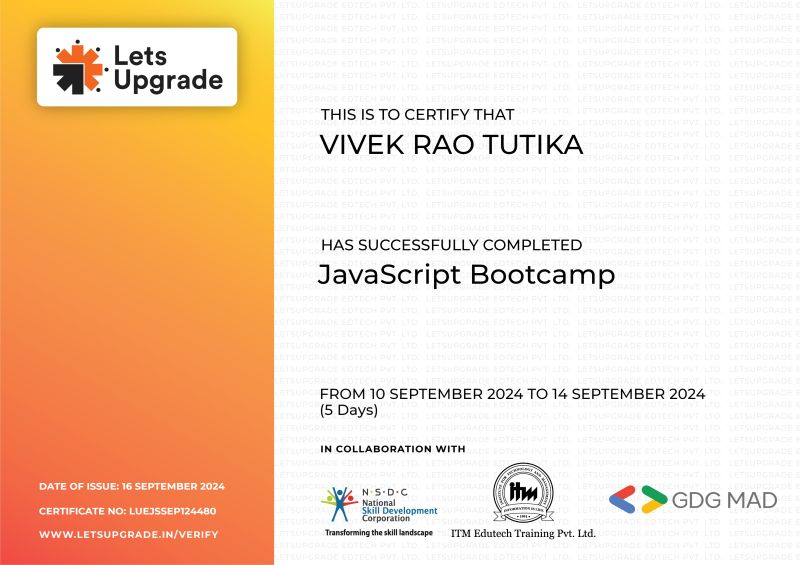 VIVEK RAO TUTIKA on LinkedIn: #javascript #webdevelopment #coding # ... VIVEK RAO TUTIKA on LinkedIn: #javascript #webdevelopment #coding # ...