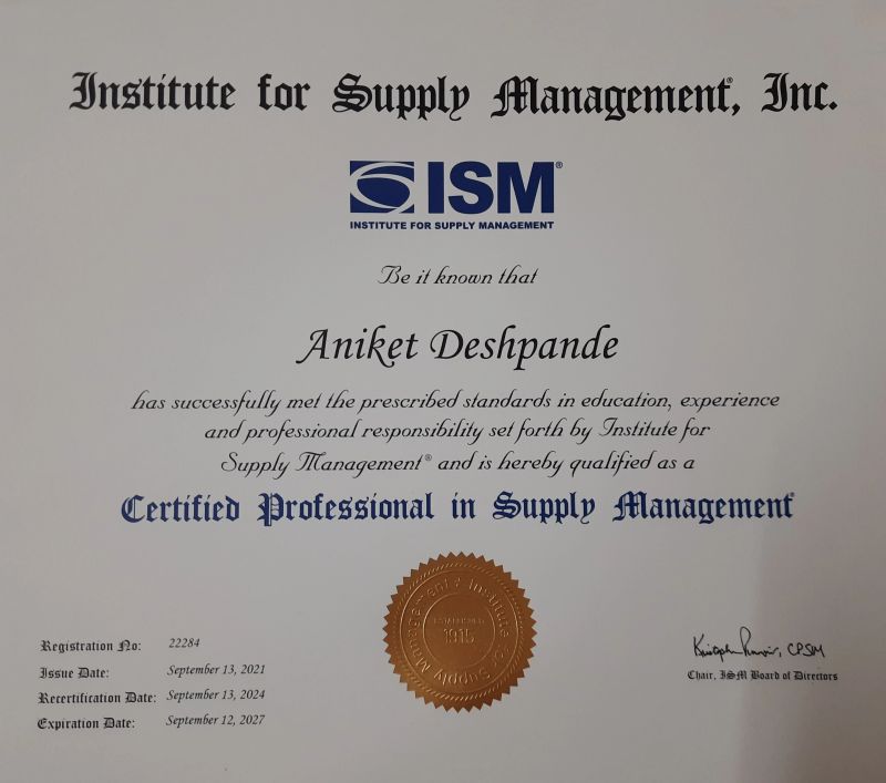 Aniket Deshpande, CPSM on LinkedIn: #committed | 26 comments Aniket Deshpande, CPSM on LinkedIn: #committed | 26 comments