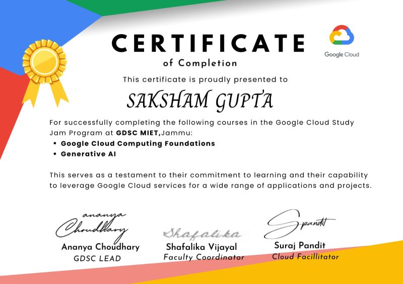 Saksham Gupta on LinkedIn: #alwayslearning #certificationjourney Saksham Gupta on LinkedIn: #alwayslearning #certificationjourney