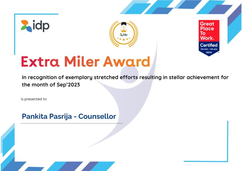 Pankita Pasrija on LinkedIn: I'm greatly pleased to be awarded Extra ... Pankita Pasrija on LinkedIn: I'm greatly pleased to be awarded Extra ...