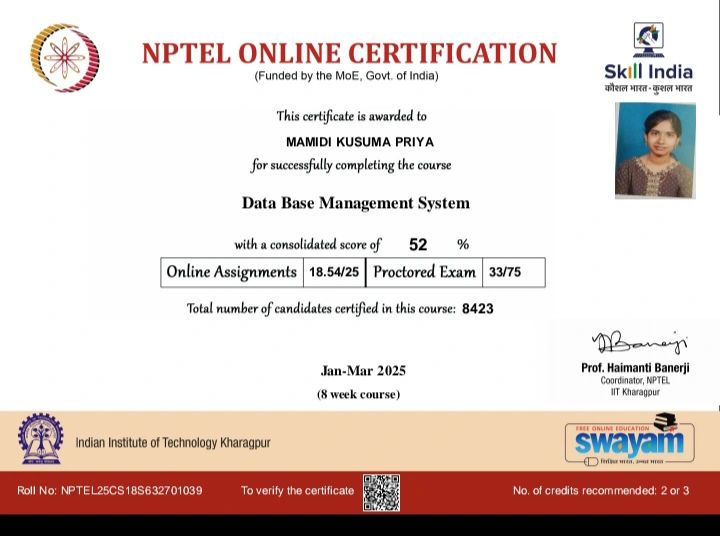 #nptel #dbms #sql #certification #iitkharagpur #elitecertified ... #nptel #dbms #sql #certification #iitkharagpur #elitecertified ...