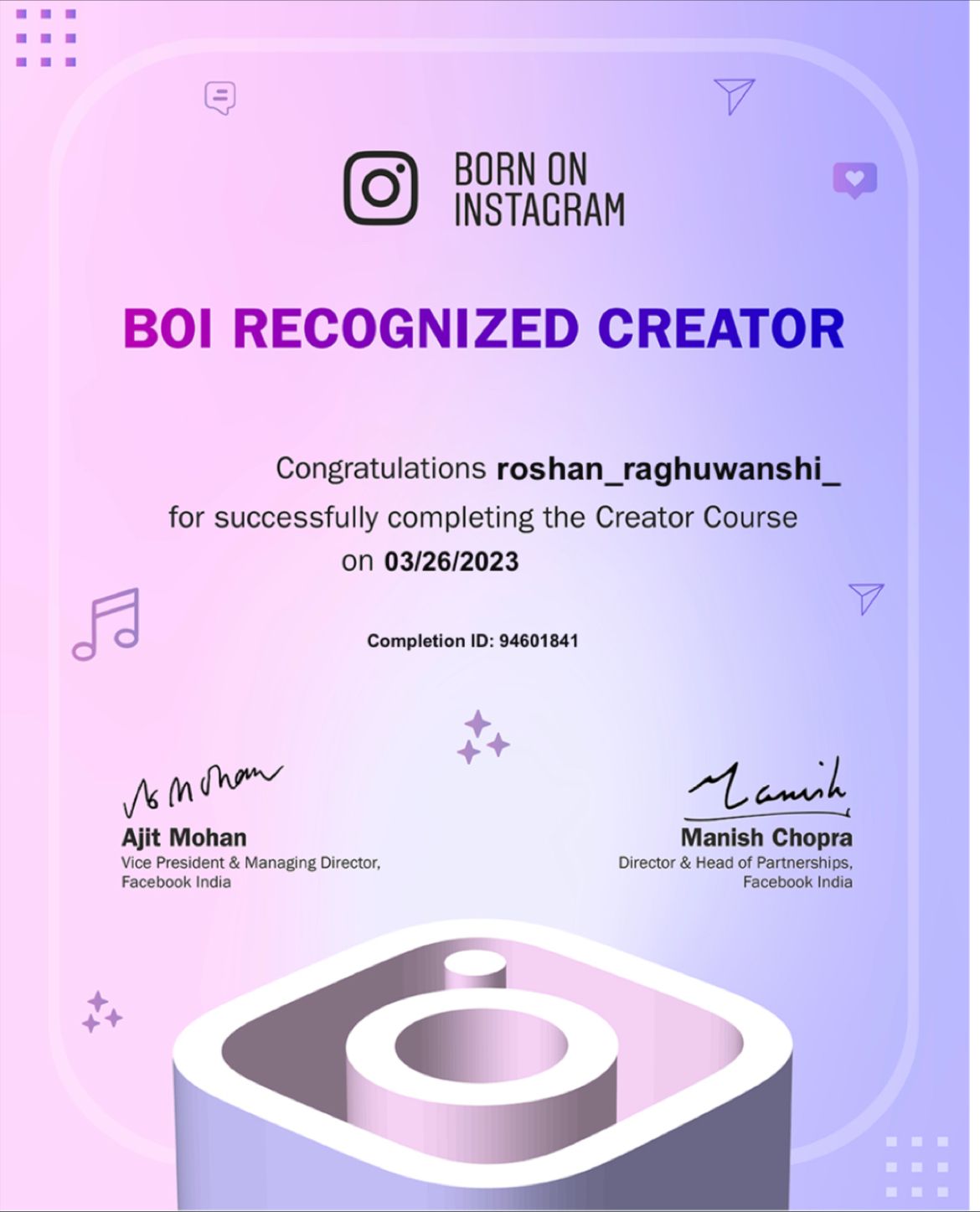 Roshan Raghuwanshi on LinkedIn: #people #linkedin #instagram #certificates Roshan Raghuwanshi on LinkedIn: #people #linkedin #instagram #certificates