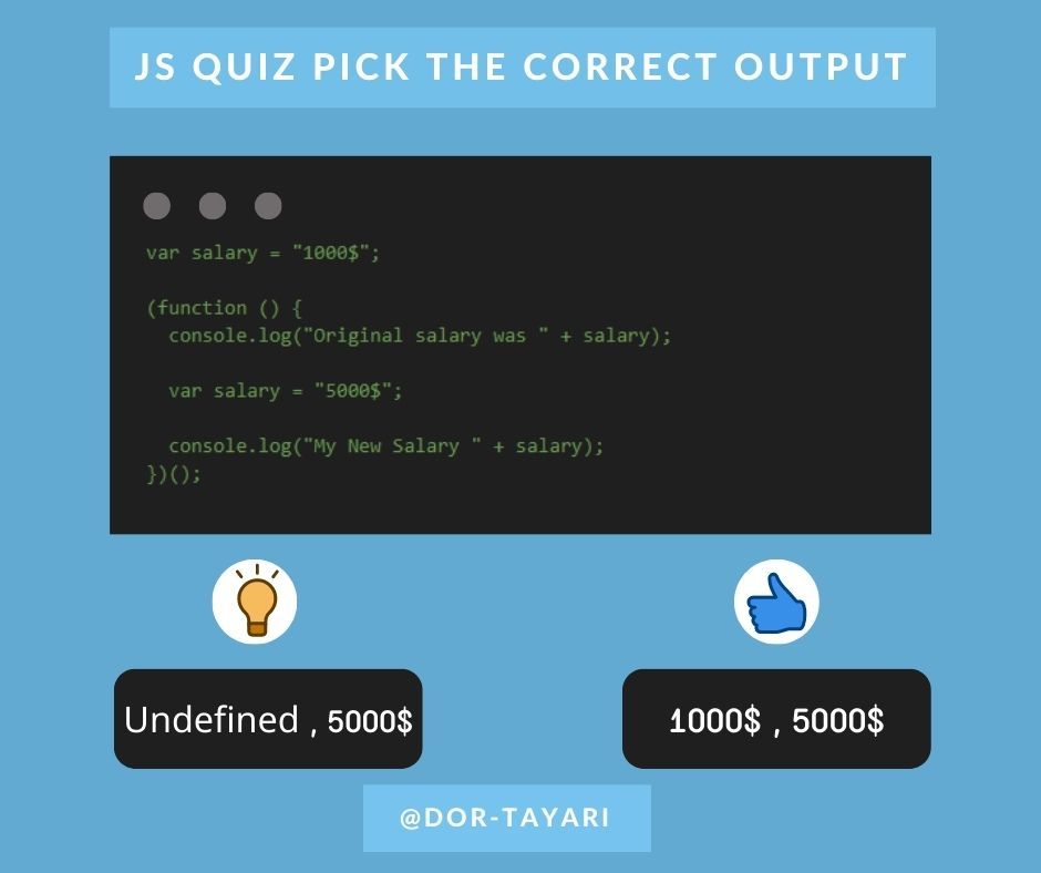 Dor Tayari על LinkedIn: #jsquiz #html #css #javascript #js ... Dor Tayari על LinkedIn: #jsquiz #html #css #javascript #js ...