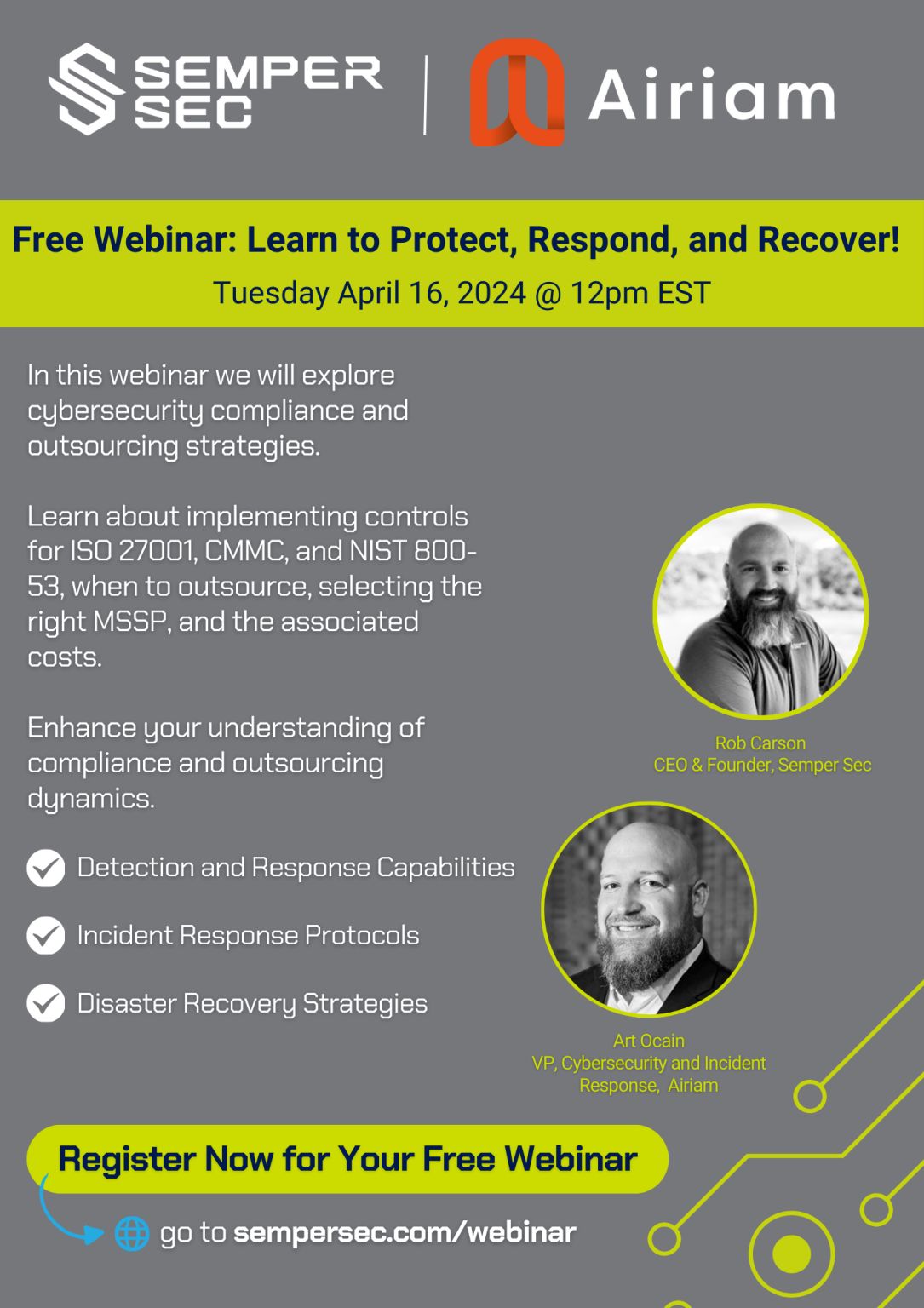 Airiam on LinkedIn: Register and learn from Art Ocain and Rob Carson ... Airiam on LinkedIn: Register and learn from Art Ocain and Rob Carson ...