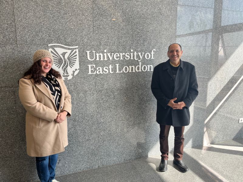 With Sara Seif Ibrahim at the University of East London (UEL) Branch ... With Sara Seif Ibrahim at the University of East London (UEL) Branch ...