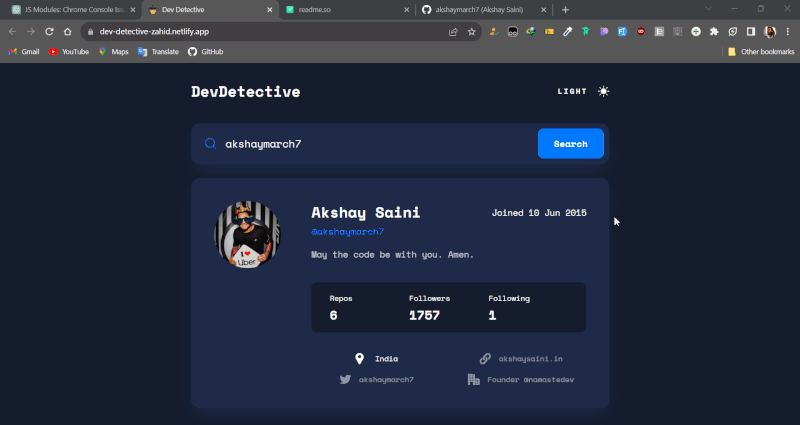 Zahid Mohammad on LinkedIn: #webdevelopment #githubapi #devdetective # ... Zahid Mohammad on LinkedIn: #webdevelopment #githubapi #devdetective # ...