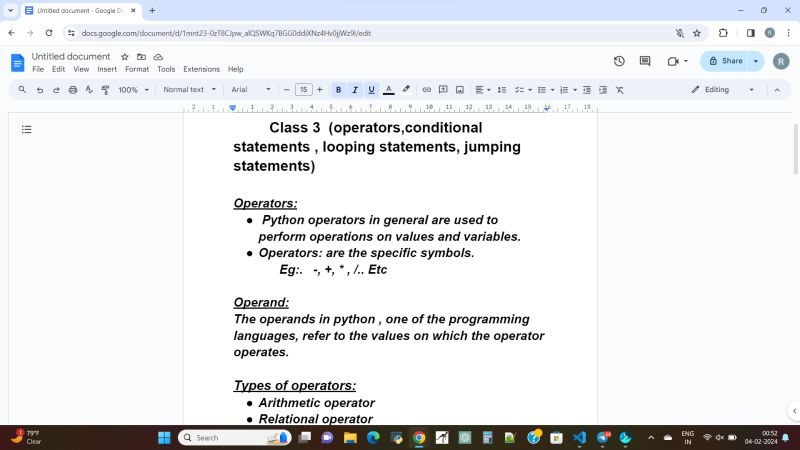 Task 7 practice operators , conditional statements ,jumping staements ... Task 7 practice operators , conditional statements ,jumping staements ...