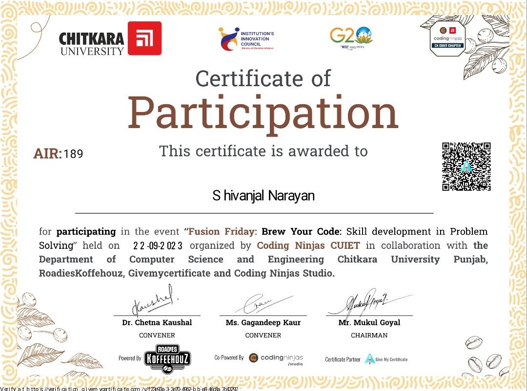 Shivanjal Narayan on LinkedIn: I'm thrilled to share that I've ... Shivanjal Narayan on LinkedIn: I'm thrilled to share that I've ...