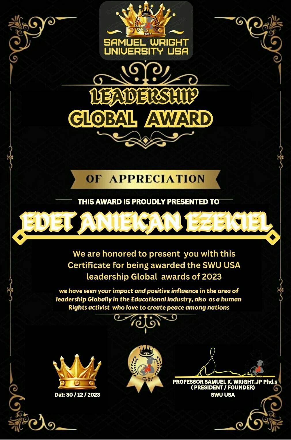 Dr. Edet Aniekan on LinkedIn: Leadership Global Award... Dr. Edet Aniekan on LinkedIn: Leadership Global Award...