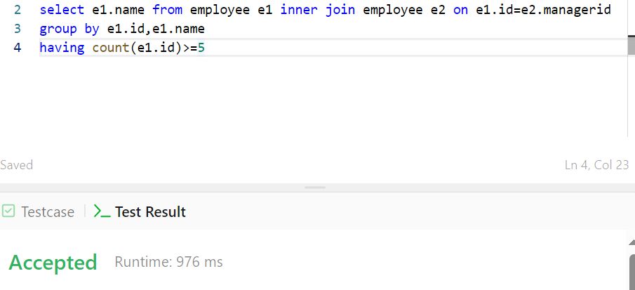Hello All! 🌟 LeetCode SQL Challenge : Managers with at Least 5 Direct ... Hello All! 🌟 LeetCode SQL Challenge : Managers with at Least 5 Direct ...