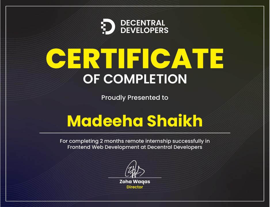 Maadeha Shaikh🌸 on LinkedIn: #internshipjourney #programming #react # ... Maadeha Shaikh🌸 on LinkedIn: #internshipjourney #programming #react # ...