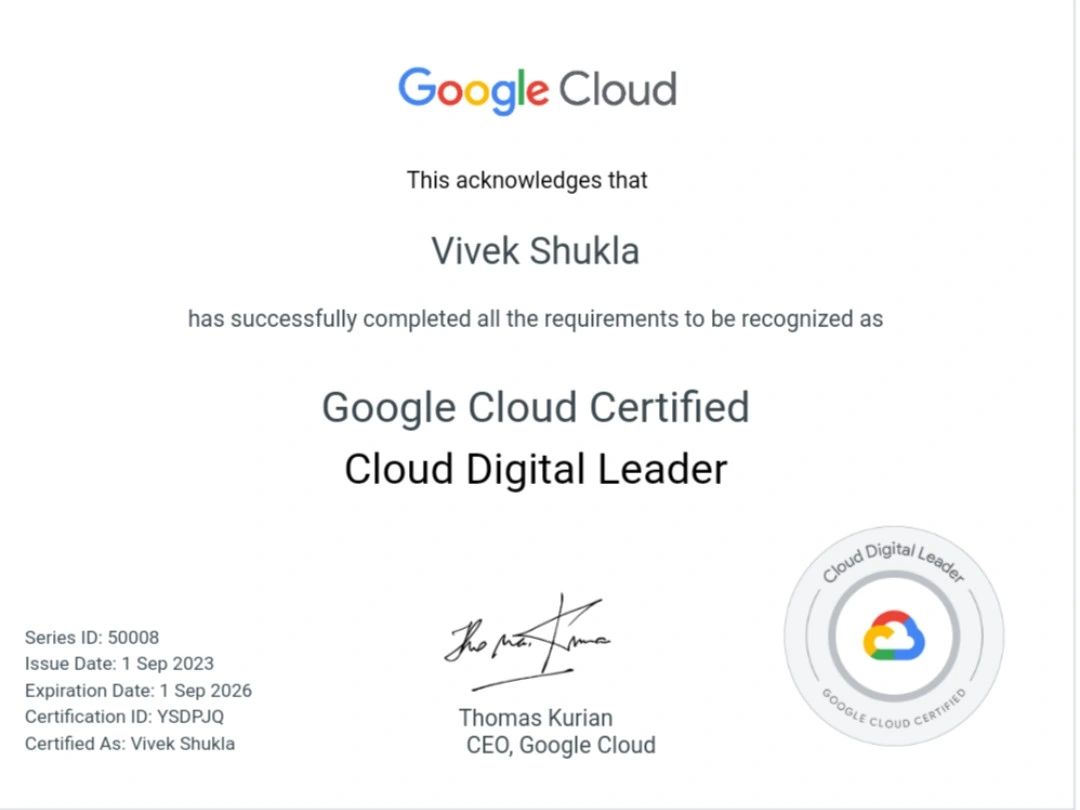 Vivek Shukla on LinkedIn: #googlecloudcertified #googlecloud #hcltech # ... Vivek Shukla on LinkedIn: #googlecloudcertified #googlecloud #hcltech # ...