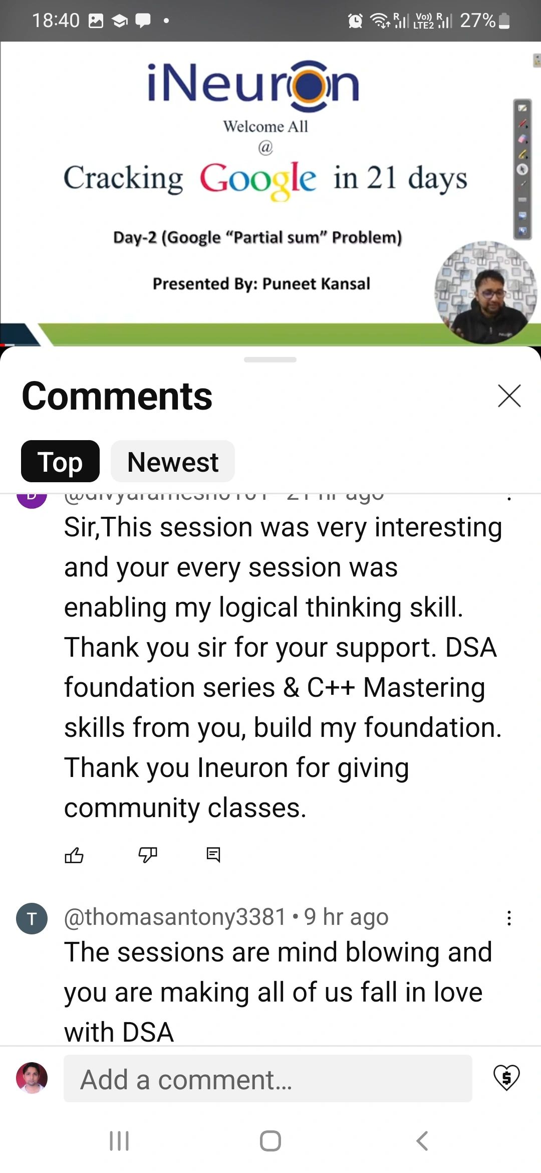 #dsa #google #cp #cpp #java #logicbuilding #problemsolving #ineuron ... #dsa #google #cp #cpp #java #logicbuilding #problemsolving #ineuron ...