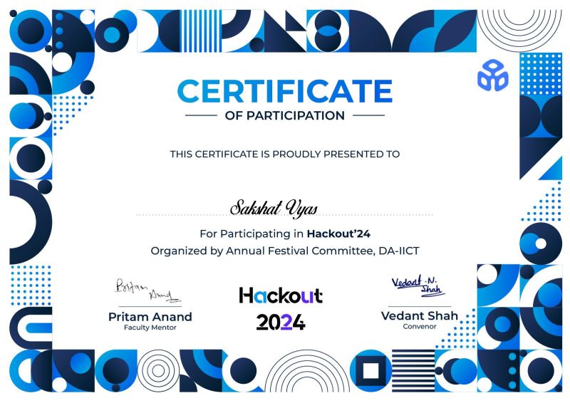 Sakshat Vyas on LinkedIn: #hackathon #hackout24 #innovation # ... Sakshat Vyas on LinkedIn: #hackathon #hackout24 #innovation # ...