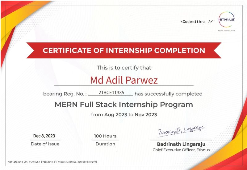 Md Adil Parwez on LinkedIn: #mernstack #reactjs #webdev #opportunities Md Adil Parwez on LinkedIn: #mernstack #reactjs #webdev #opportunities