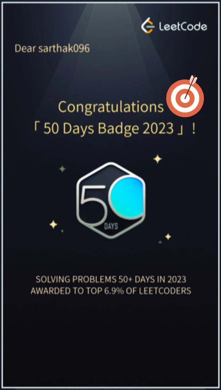 Sarthak Gupta on LinkedIn: Consistency is the key to success!🚀 LeetCode ... Sarthak Gupta on LinkedIn: Consistency is the key to success!🚀 LeetCode ...