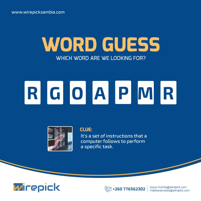 Wirepick Zambia on LinkedIn: #techtrivia #ict #programming # ... Wirepick Zambia on LinkedIn: #techtrivia #ict #programming # ...