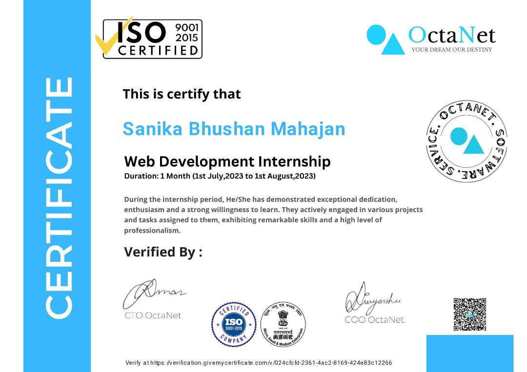 Sanika Mahajan on LinkedIn: Hello Everyone, I am very happy to share ... Sanika Mahajan on LinkedIn: Hello Everyone, I am very happy to share ...