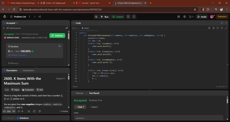 #day143 #dsa #leetcode #problemsolving #codingjourney #greedy #c #dsa ... #day143 #dsa #leetcode #problemsolving #codingjourney #greedy #c #dsa ...