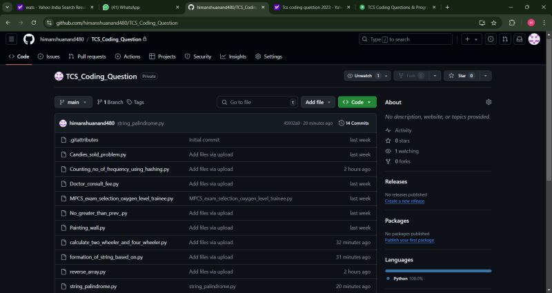 Himanshu Anand on LinkedIn: #tcs #coding #machine_learning #python Himanshu Anand on LinkedIn: #tcs #coding #machine_learning #python