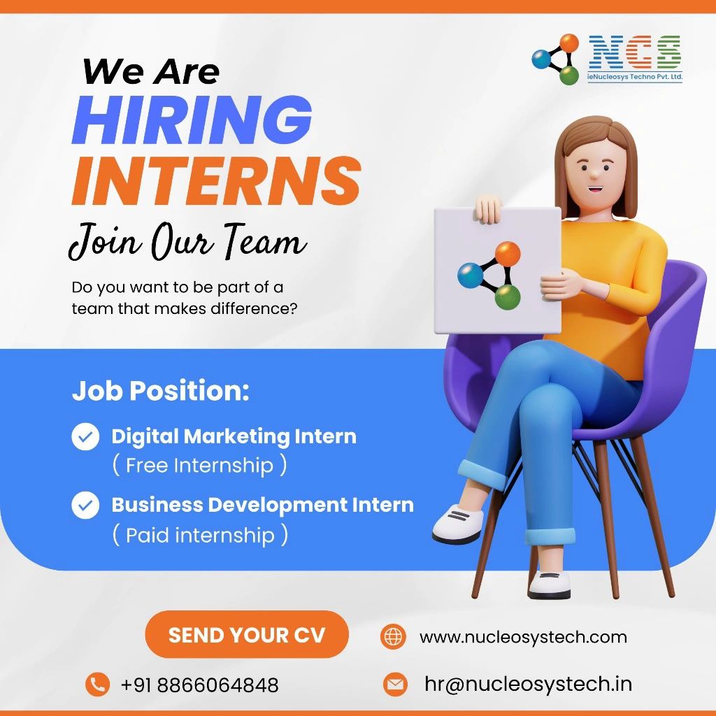 Shruti Bangare on LinkedIn: Nucleosys Tech Mail ID: hr@nucleosystech.in Shruti Bangare on LinkedIn: Nucleosys Tech Mail ID: hr@nucleosystech.in