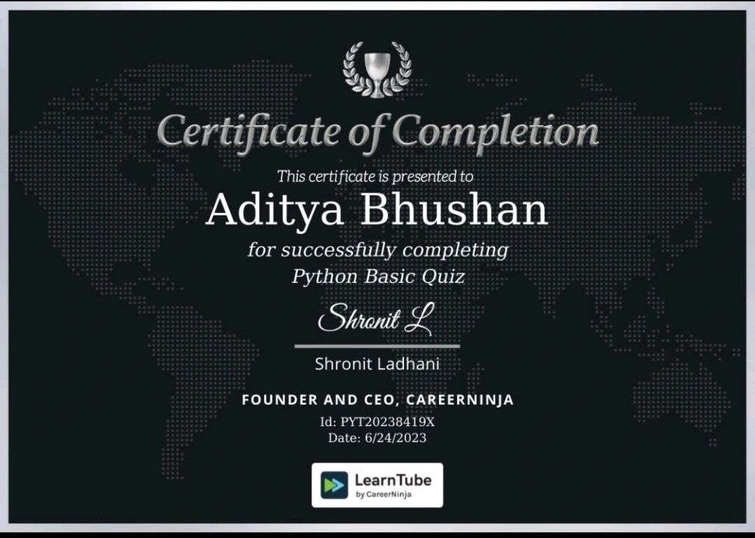 ADITYA BHUSHAN on LinkedIn: #experience #pythonprogramming ADITYA BHUSHAN on LinkedIn: #experience #pythonprogramming