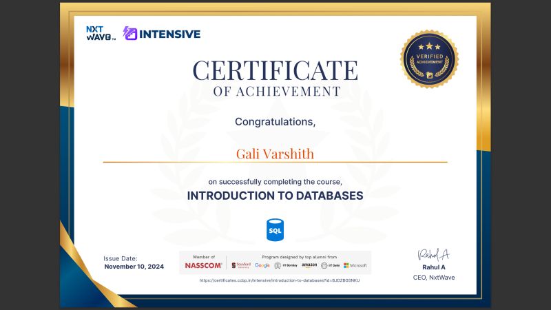 varshith Gali on LinkedIn: #ccbp #nxtwave #certificate #codingchallenge ... varshith Gali on LinkedIn: #ccbp #nxtwave #certificate #codingchallenge ...