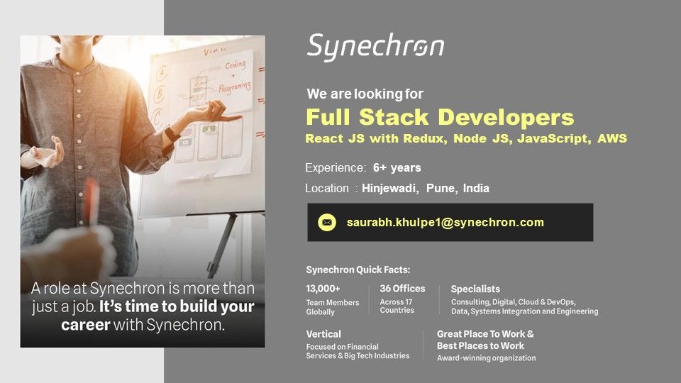 Saurabh Khulpe on LinkedIn: #reactjs #nodejs #fullstackdeveloper # ... Saurabh Khulpe on LinkedIn: #reactjs #nodejs #fullstackdeveloper # ...