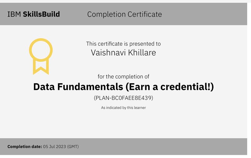 Vaishnavi Khillare on LinkedIn: #datafundamentals #ibm # ... Vaishnavi Khillare on LinkedIn: #datafundamentals #ibm # ...