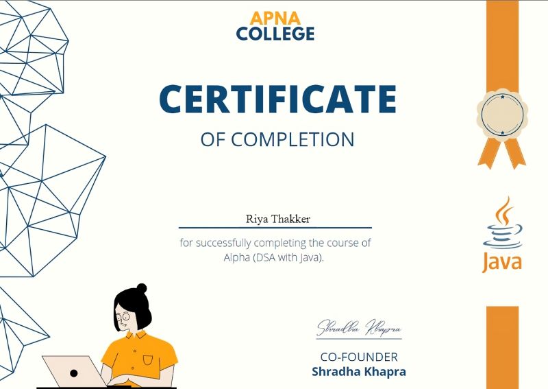 Completed Data Structure and Algorithm course | RIYA THAKKER posted on ... Completed Data Structure and Algorithm course | RIYA THAKKER posted on ...