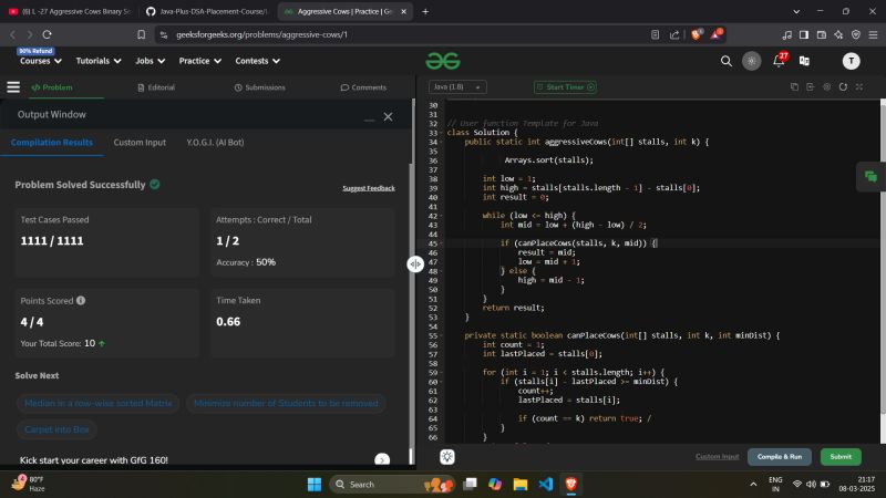 #coding #dsa #problemsolving #binarysearch #learning | Tushar Kumar #coding #dsa #problemsolving #binarysearch #learning | Tushar Kumar