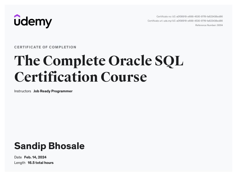 Sandip Bhosale on LinkedIn: #sql #sql #sqlcertification #datacareer # ... Sandip Bhosale on LinkedIn: #sql #sql #sqlcertification #datacareer # ...