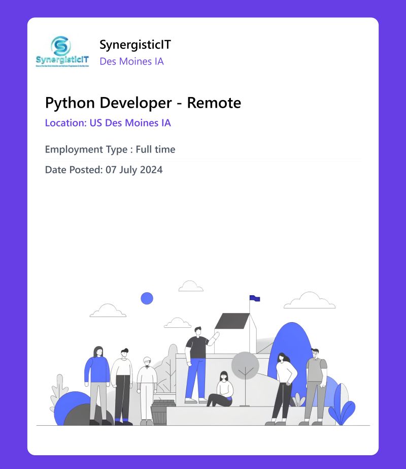 Job Zapper on LinkedIn: Apply Here https://lnkd.in/d89UjGPf Python ... Job Zapper on LinkedIn: Apply Here https://lnkd.in/d89UjGPf Python ...